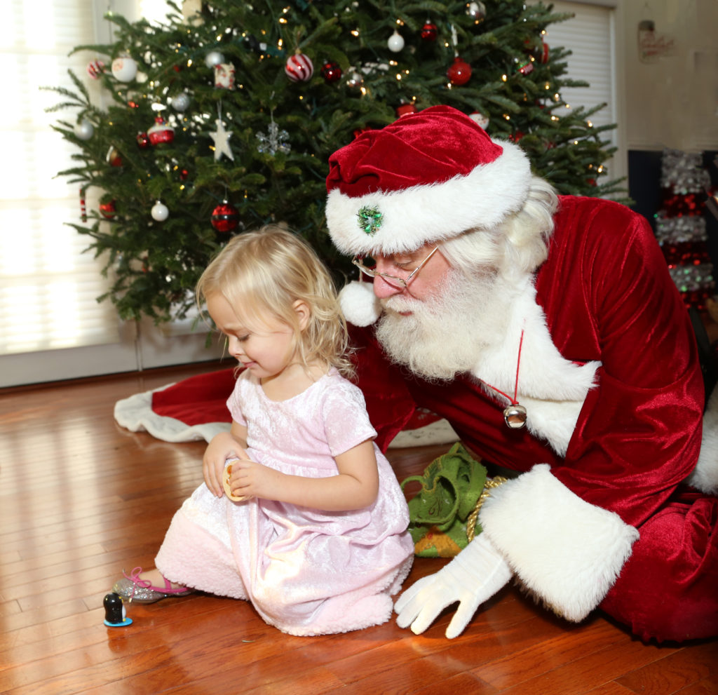 Girls Pink Santa Dress - Seams Sew Lo