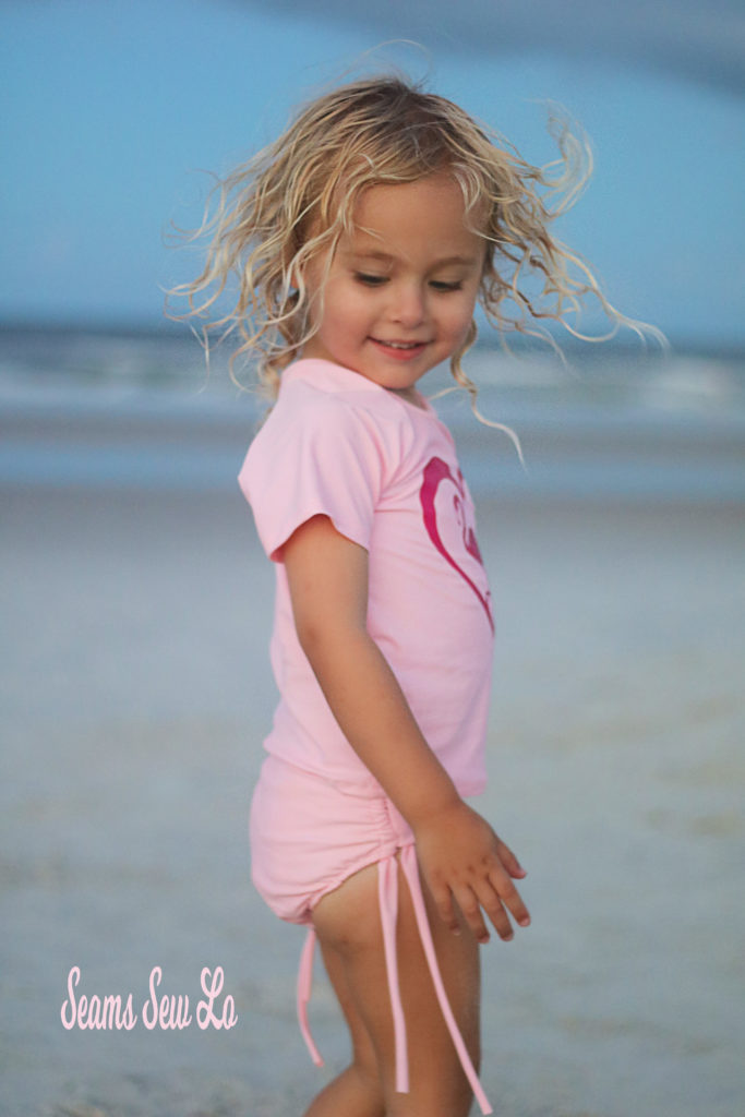 Little Girls Rash Guard Swimsuit Sewing Pattern - Seams Sew Lo